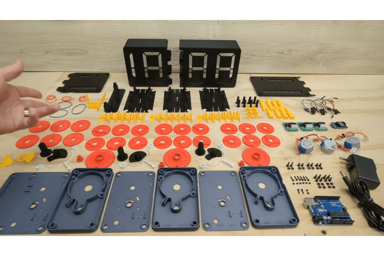 Innovative 7 Segment Clock Build with Arduino Uno and Stepper Motors